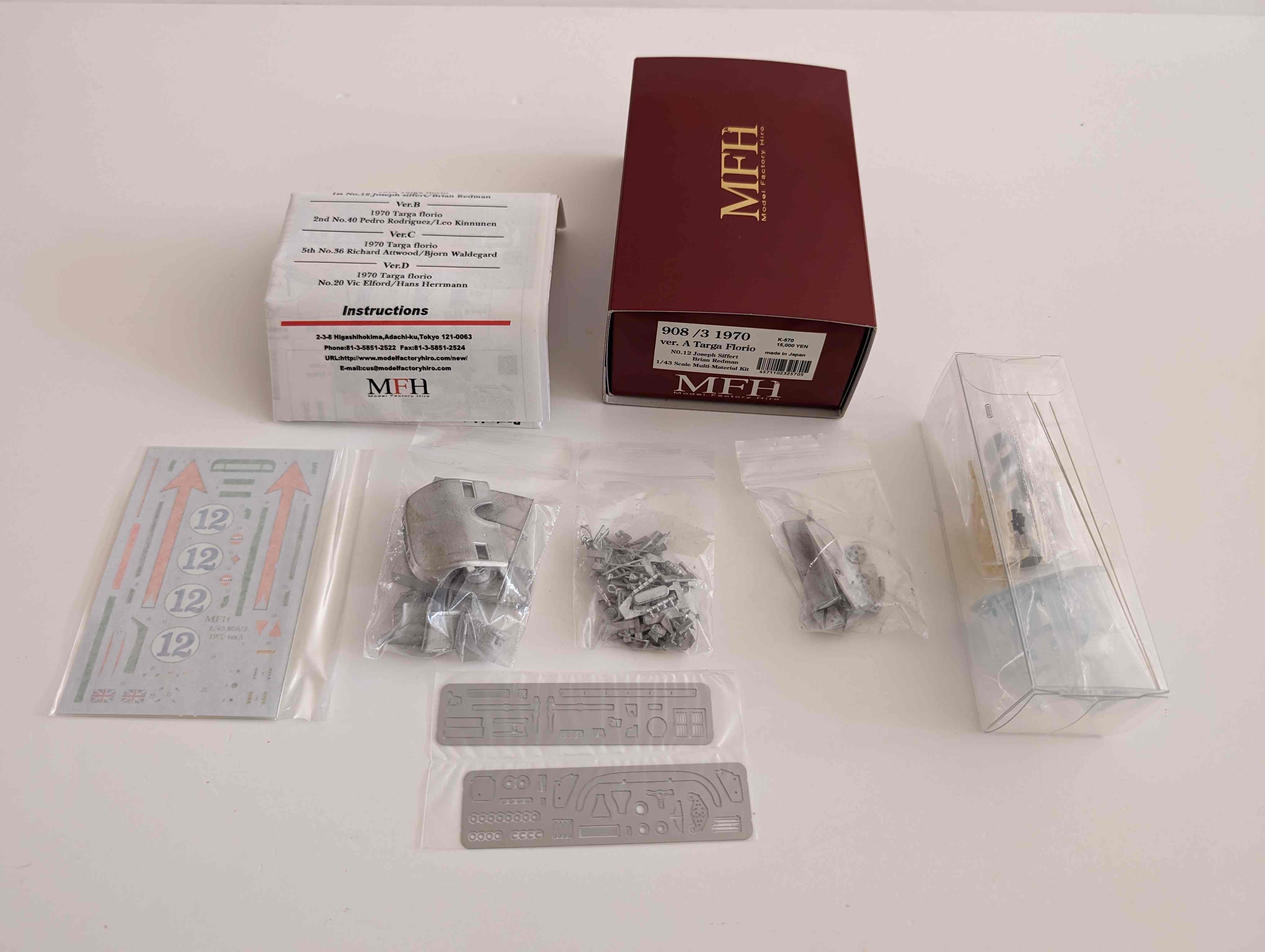 MFH Hiro : Kit Porsche 908/03 winner Targa Florio 1970 -> SOLD, Modelart111