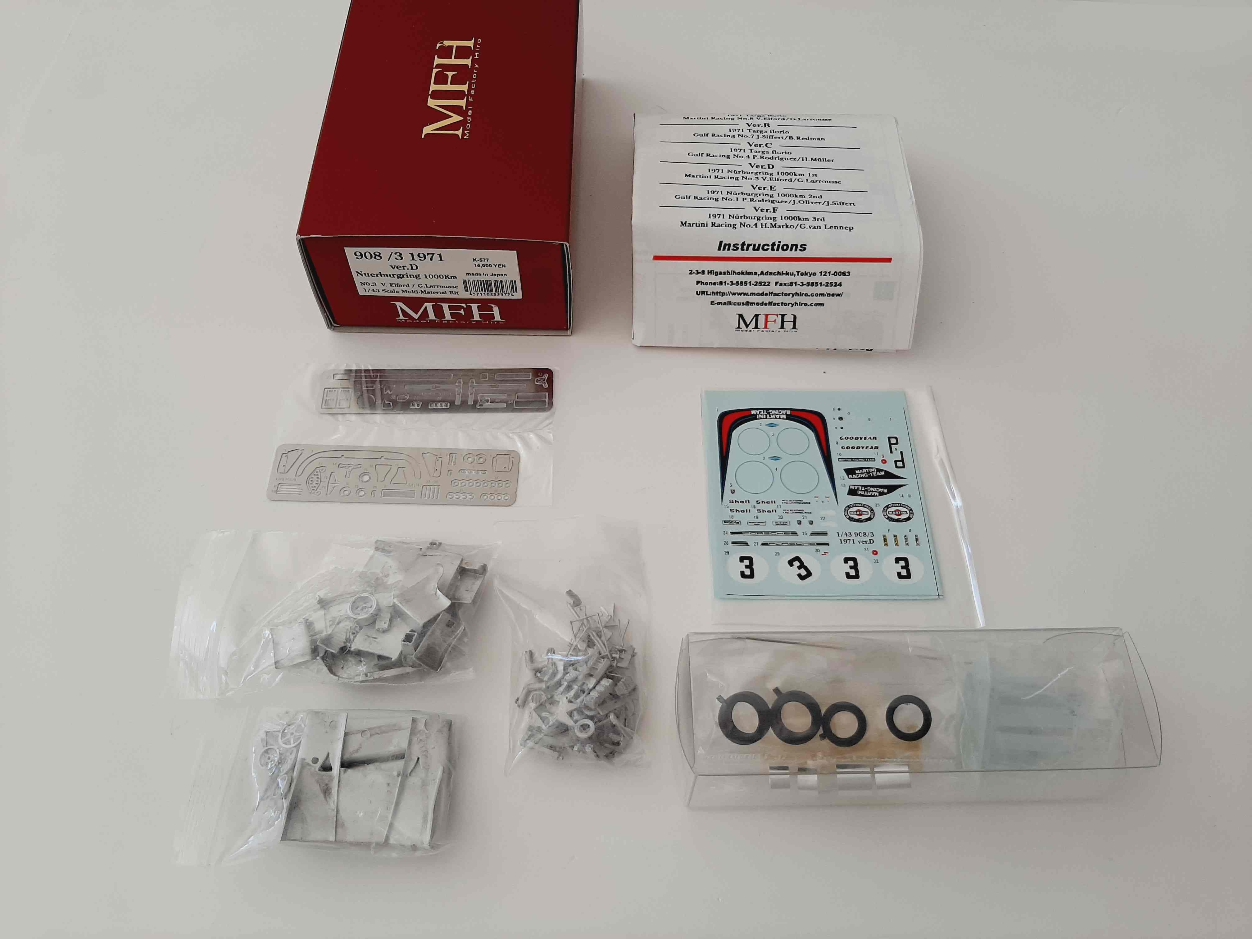 MFH Hiro : Kit Porsche 908/03 1st Nurburgring 1971, Modelart111